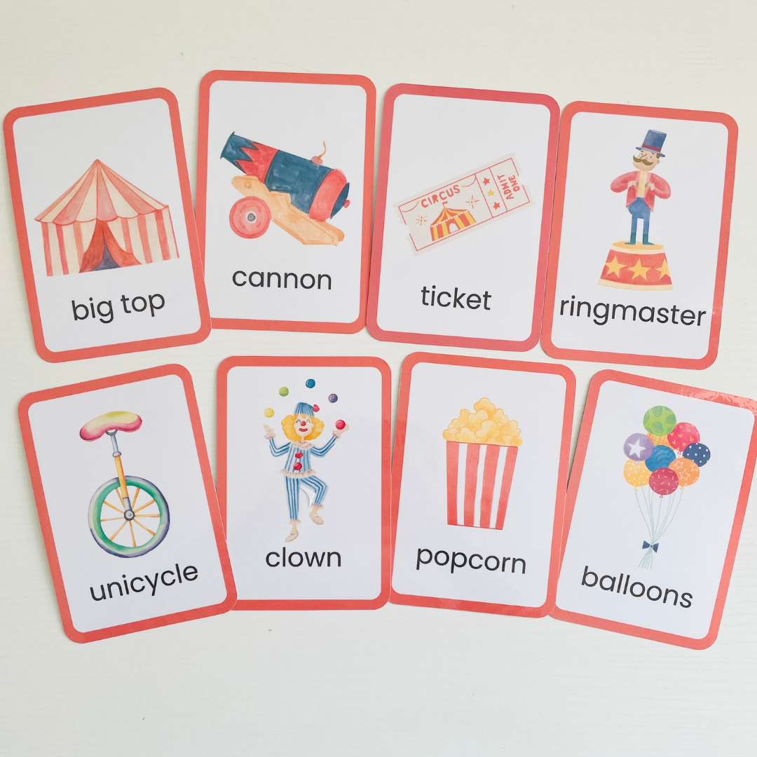 Circus Flashcards – Little Acorns